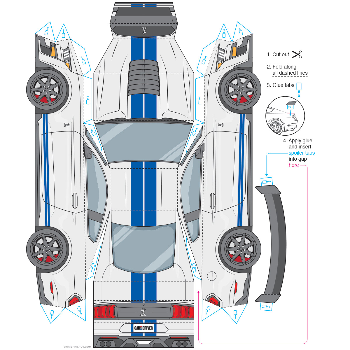 Chris Philpot - Ford Mustang Shelby GT500 Paper Craft