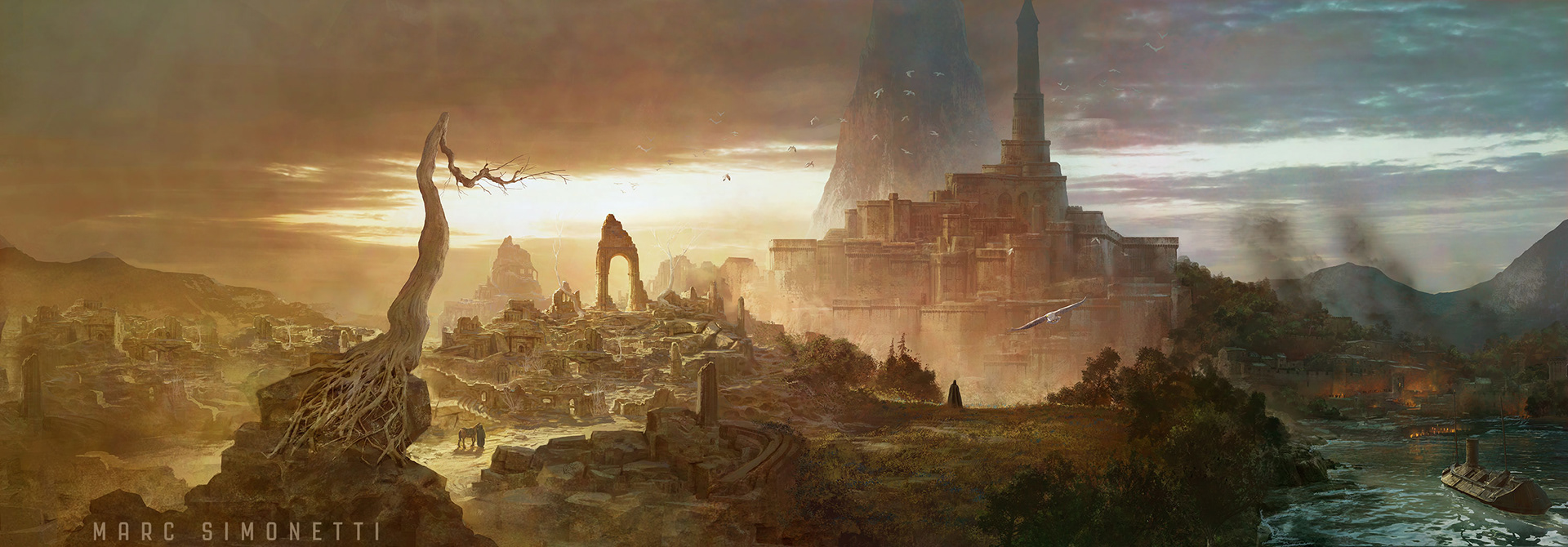 The Saga of Recluce Triptych by Marc Simonetti : r/ImaginaryLandscapes