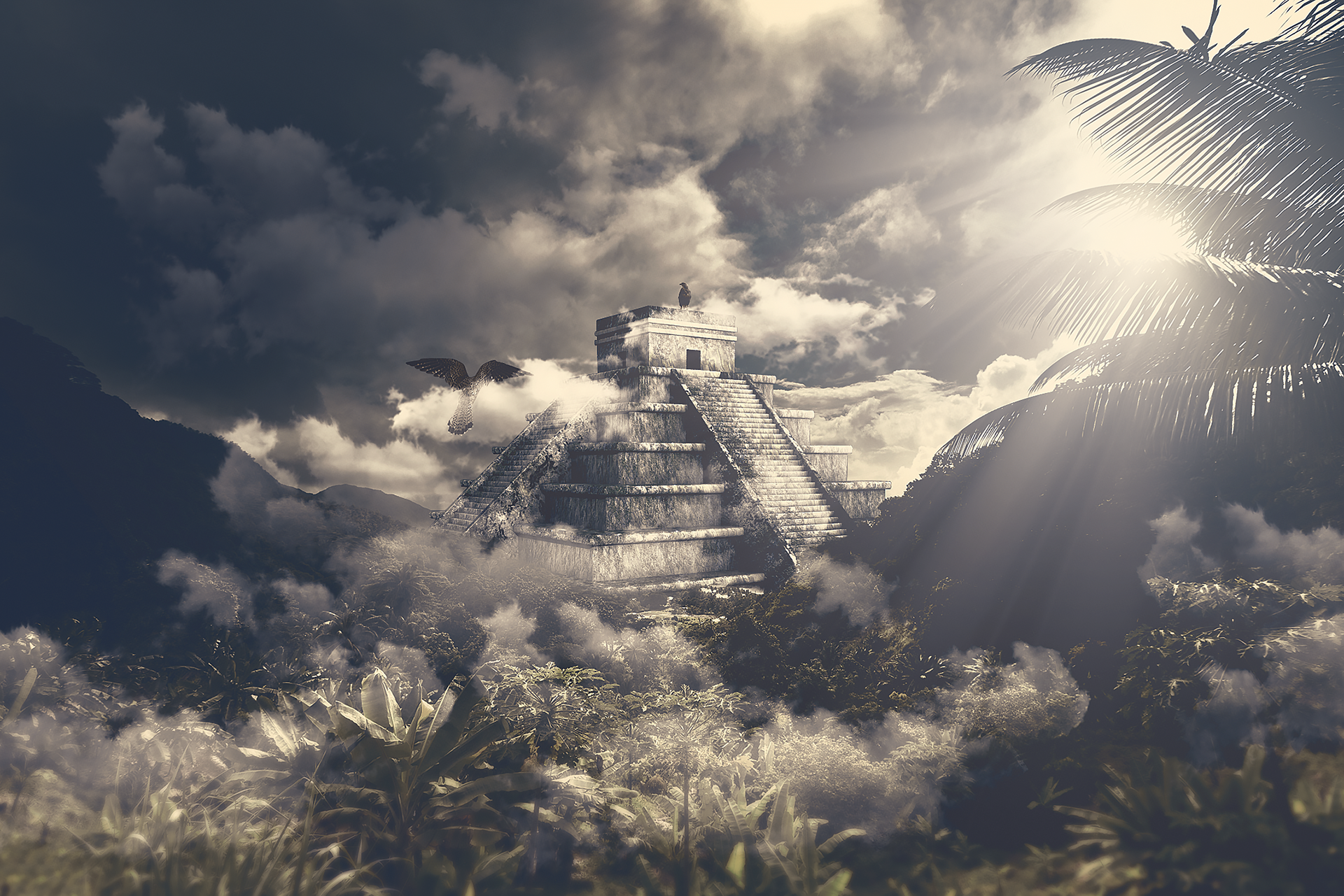 Hudson Lima - Aztec Pyramid - Photo Manipulation + CGI