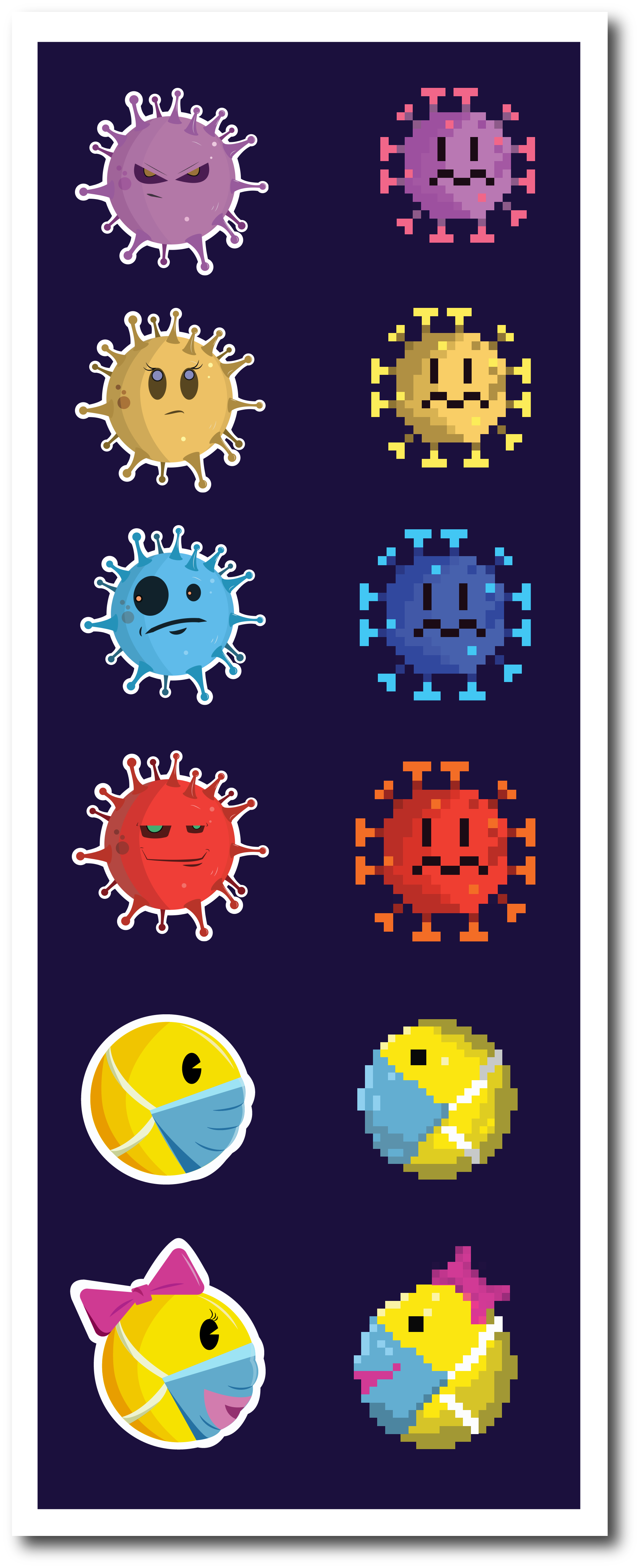 Bandit Craft Illustrations & Designs - Pac Man : Virus Jam