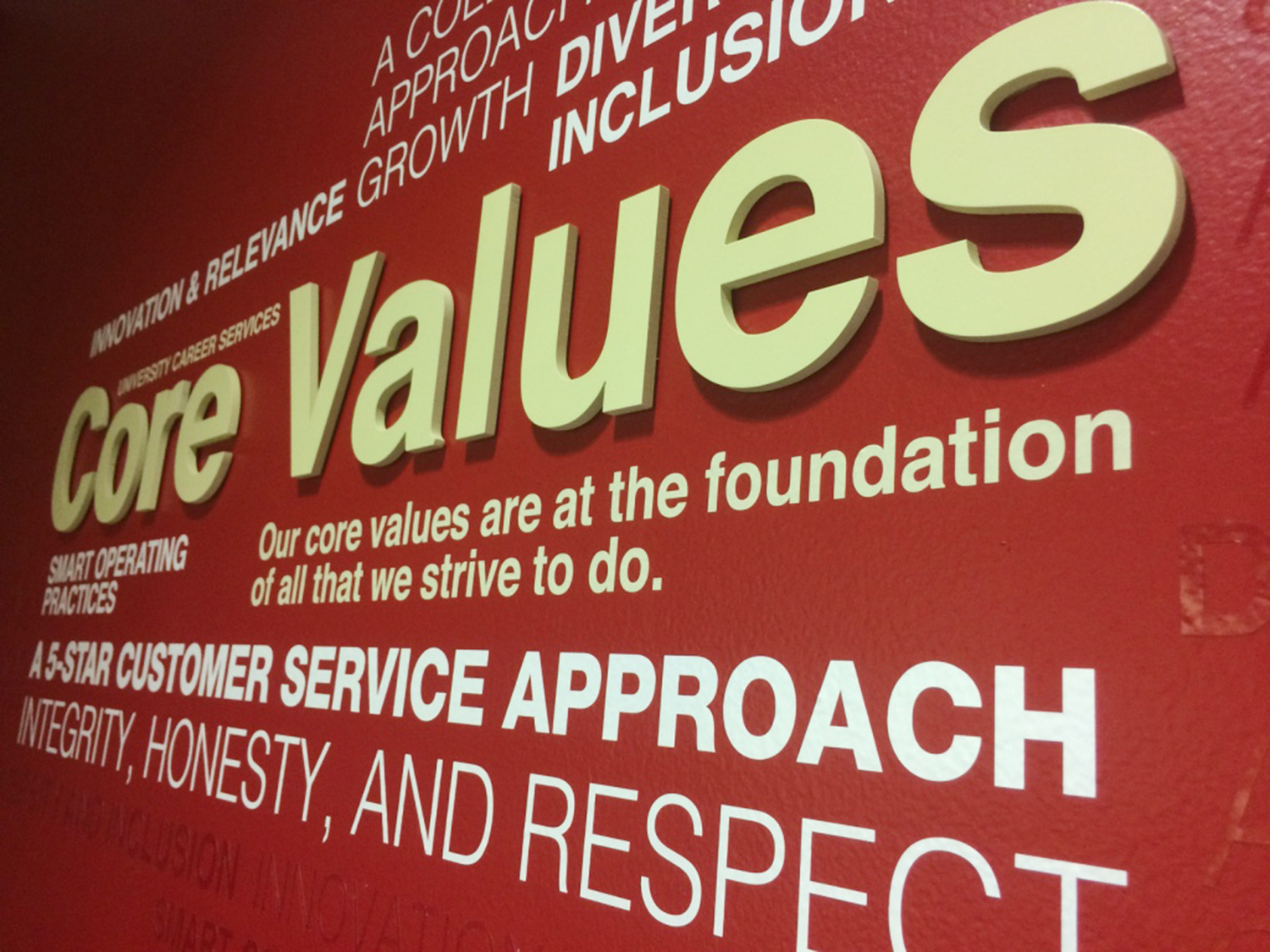 Larry Worthey - Core Values Display