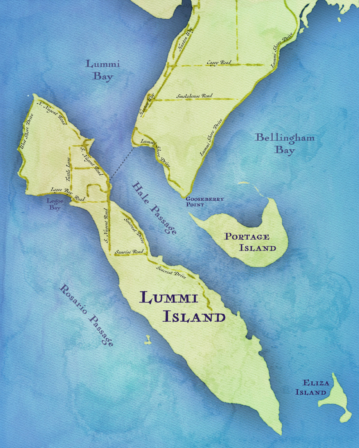 Eric Olason - Mapmaker - Cartographic Artist - Lummi Island 12 ways (12 ...