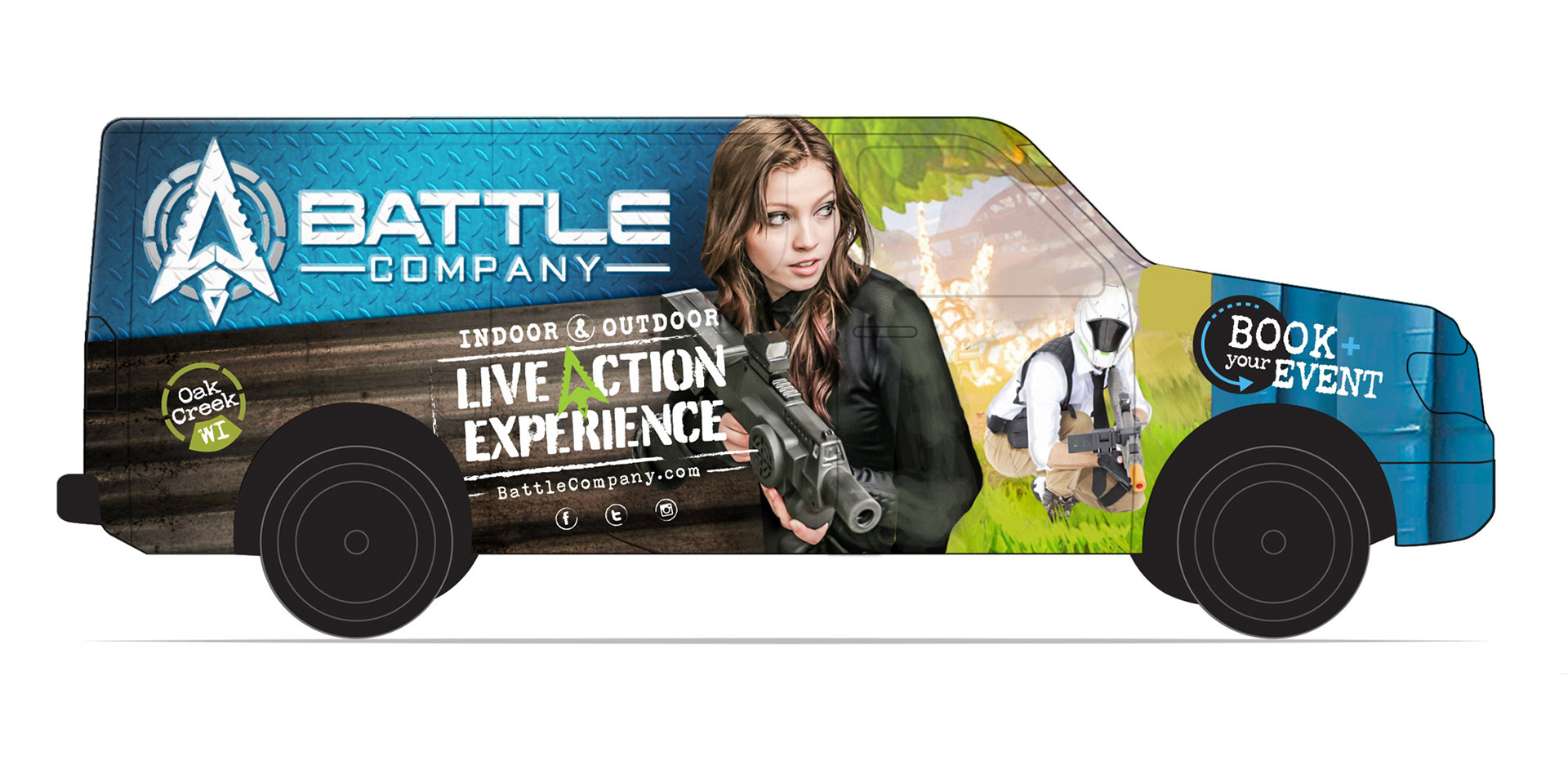 Cesar Hernandez - Battle Company Vehicle Decal Wrap Design