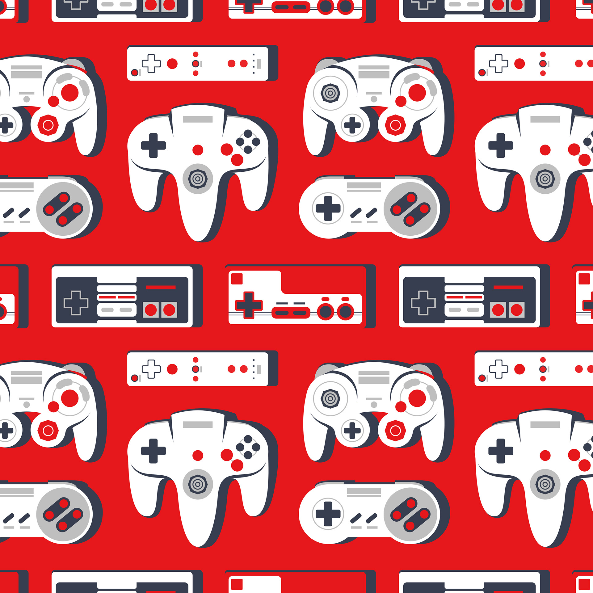 Daniel Chong Illustration & Design - NINTENDO CONTROLLERS PATTERN