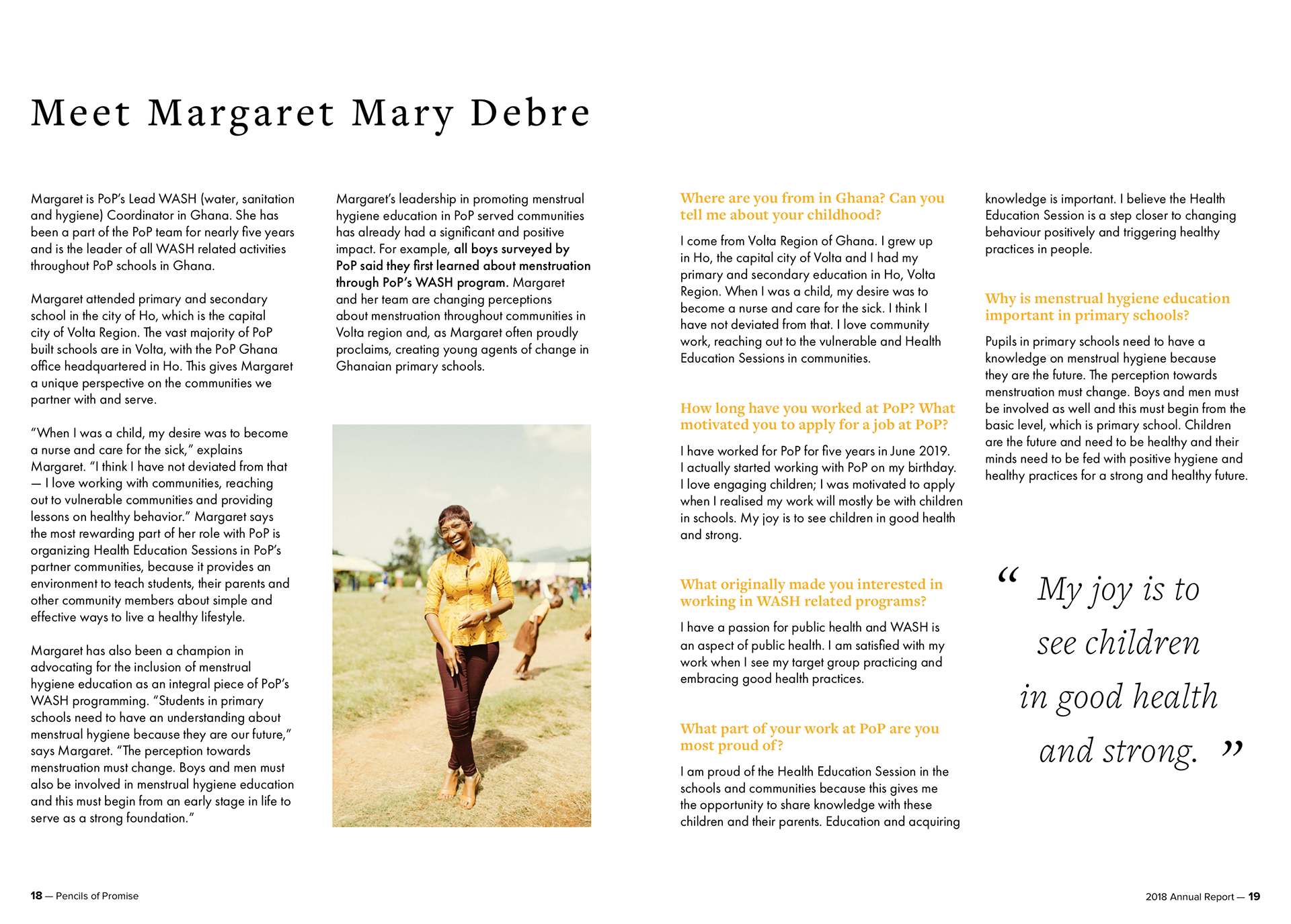 Kelly Mertz - Pencils of Promise | 2018 Annual Report