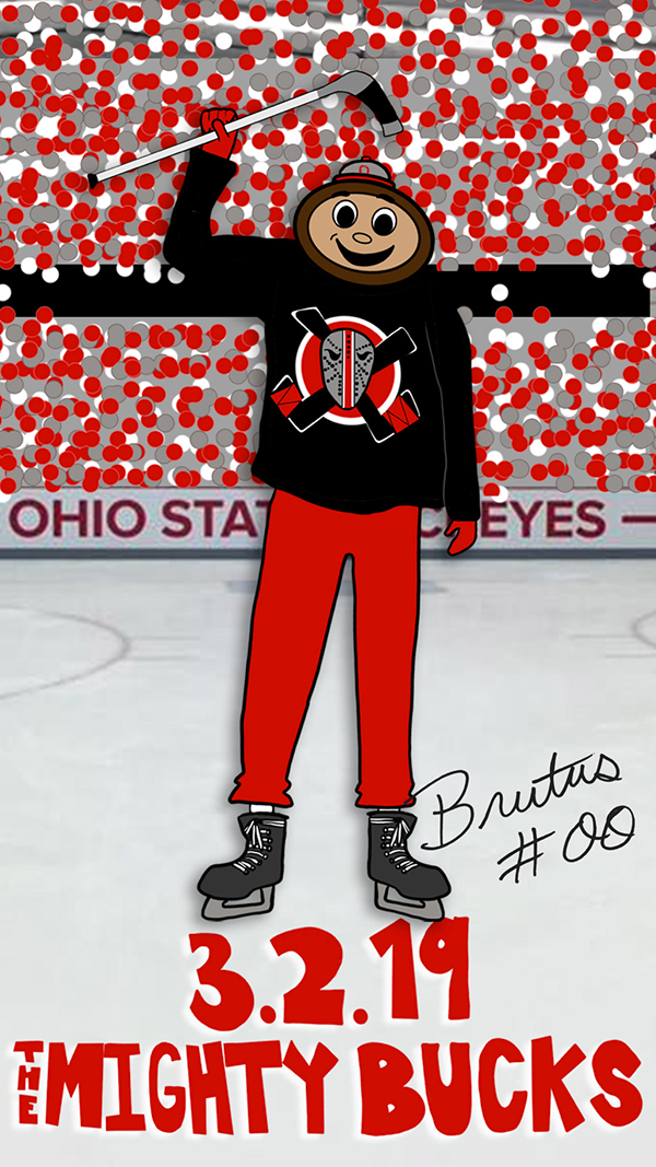Skylar Kaplan - Brutus Buckeye Cartoon