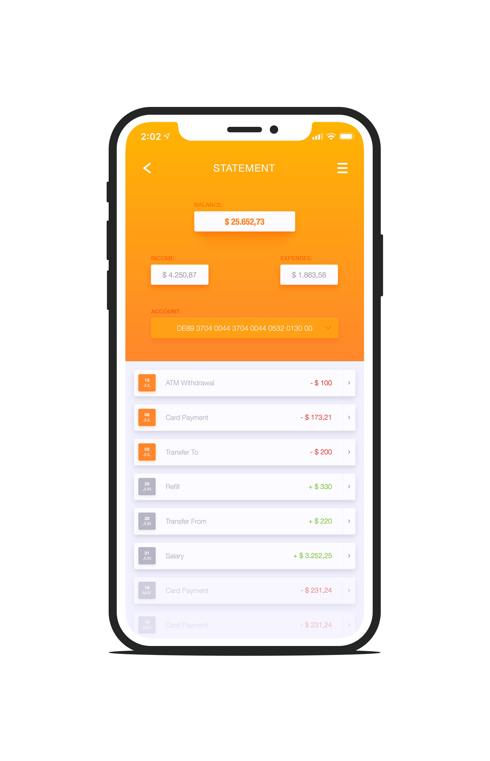 Andrei Marius - iPhone Banking App Interface