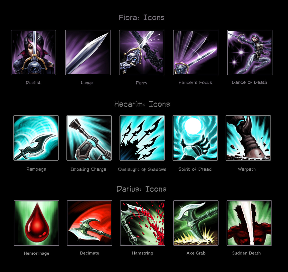 Greg Luzniak - League of Legends - Riot Games - UI Icons
