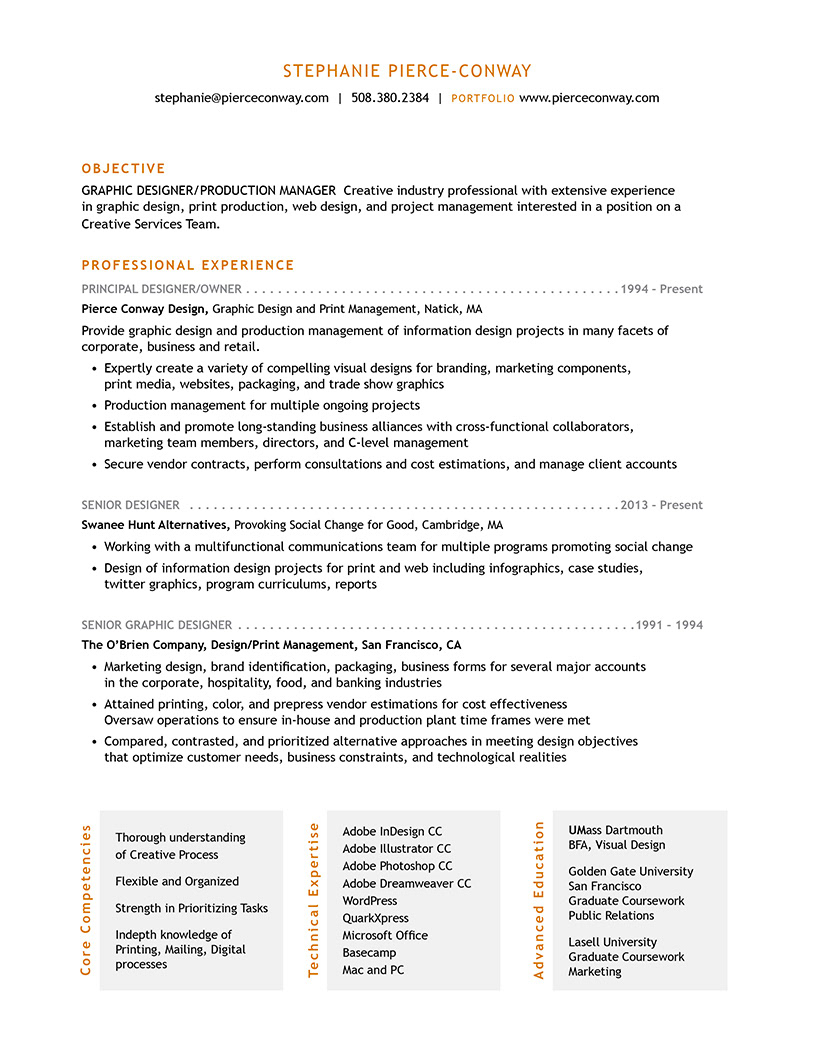 Stephanie Pierce-Conway - Resume