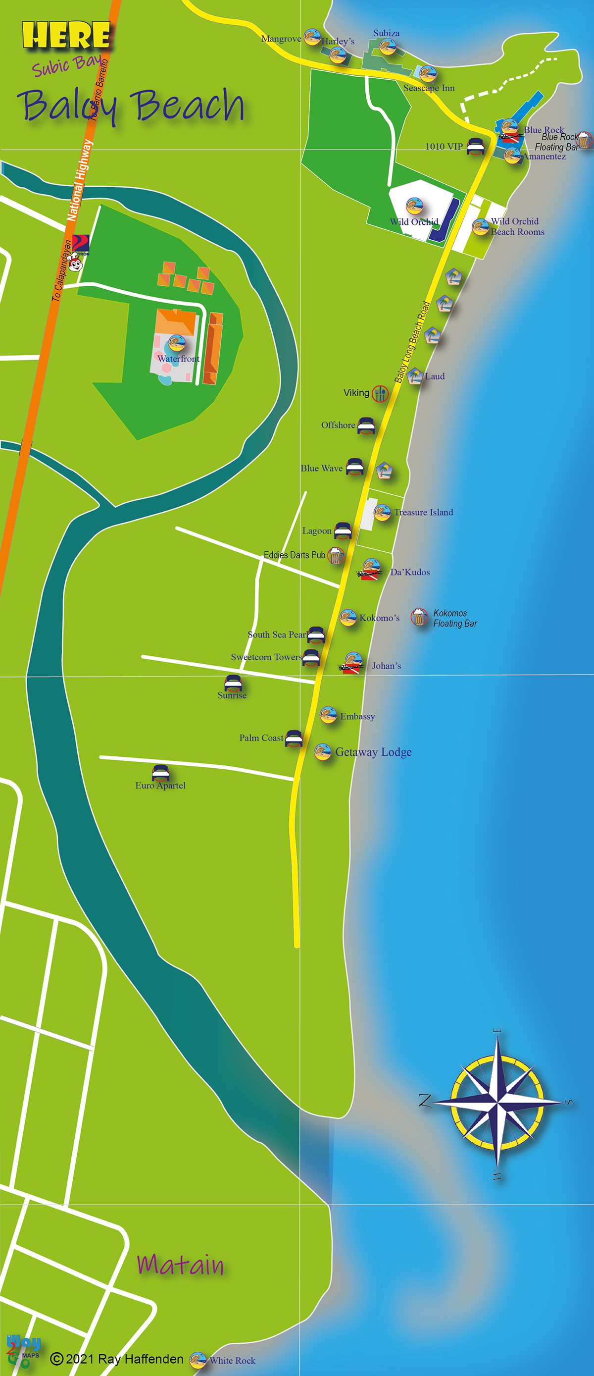 Subic Bay Maps - Barrio Barretto & Baloy Beach