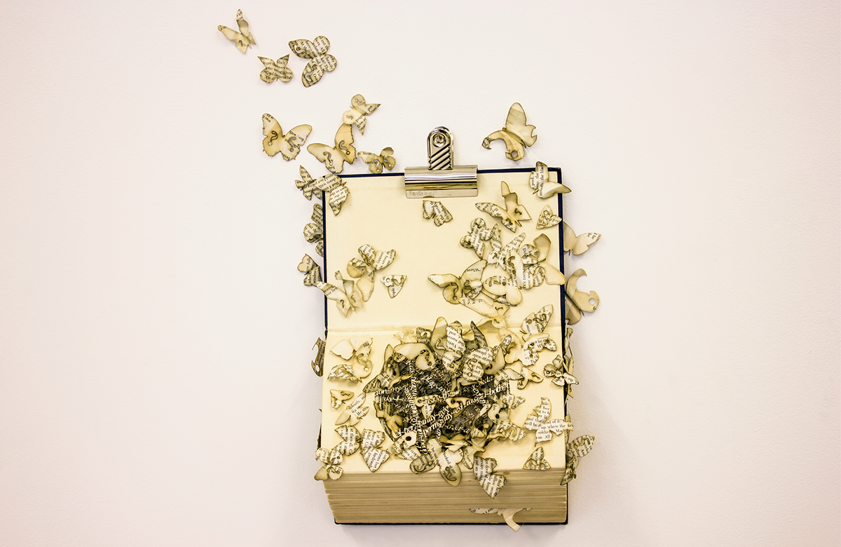 Thomas Wightman - Book Sculpture: Plagued by Doubt