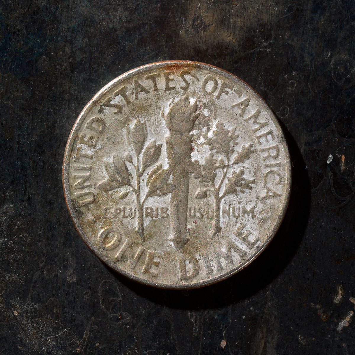 Messed Up Money - Fine Art Coin Photography - Dime - Tails 1964 - 1970