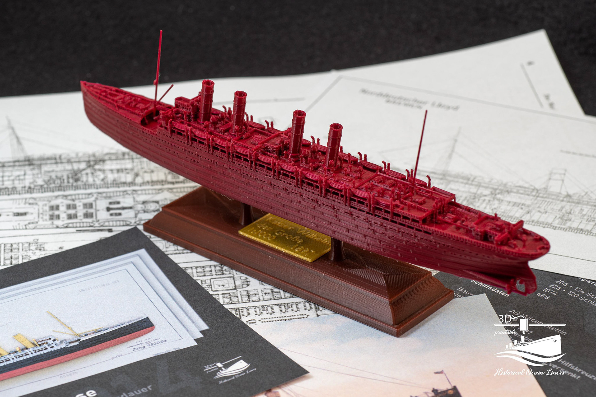 3D printed historical ocean liners - SS Kaiser Wilhelm der Grosse
