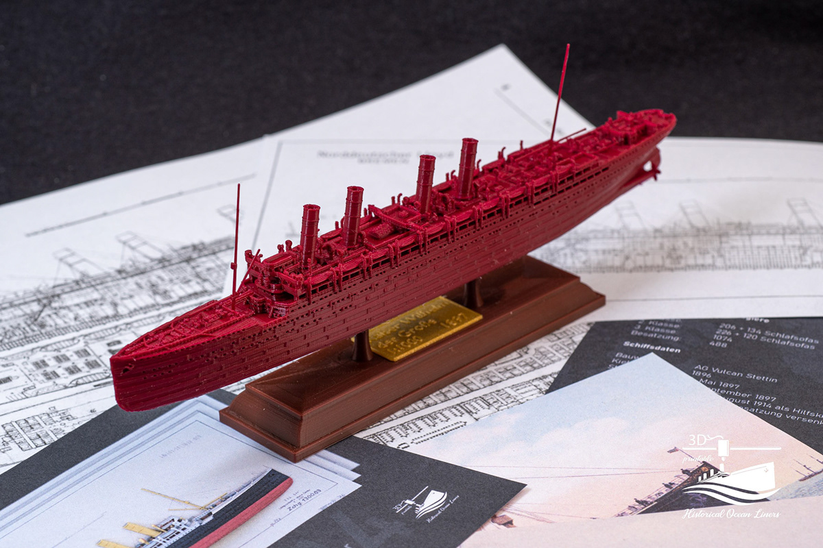 3D printed historical ocean liners - SS Kaiser Wilhelm der Grosse