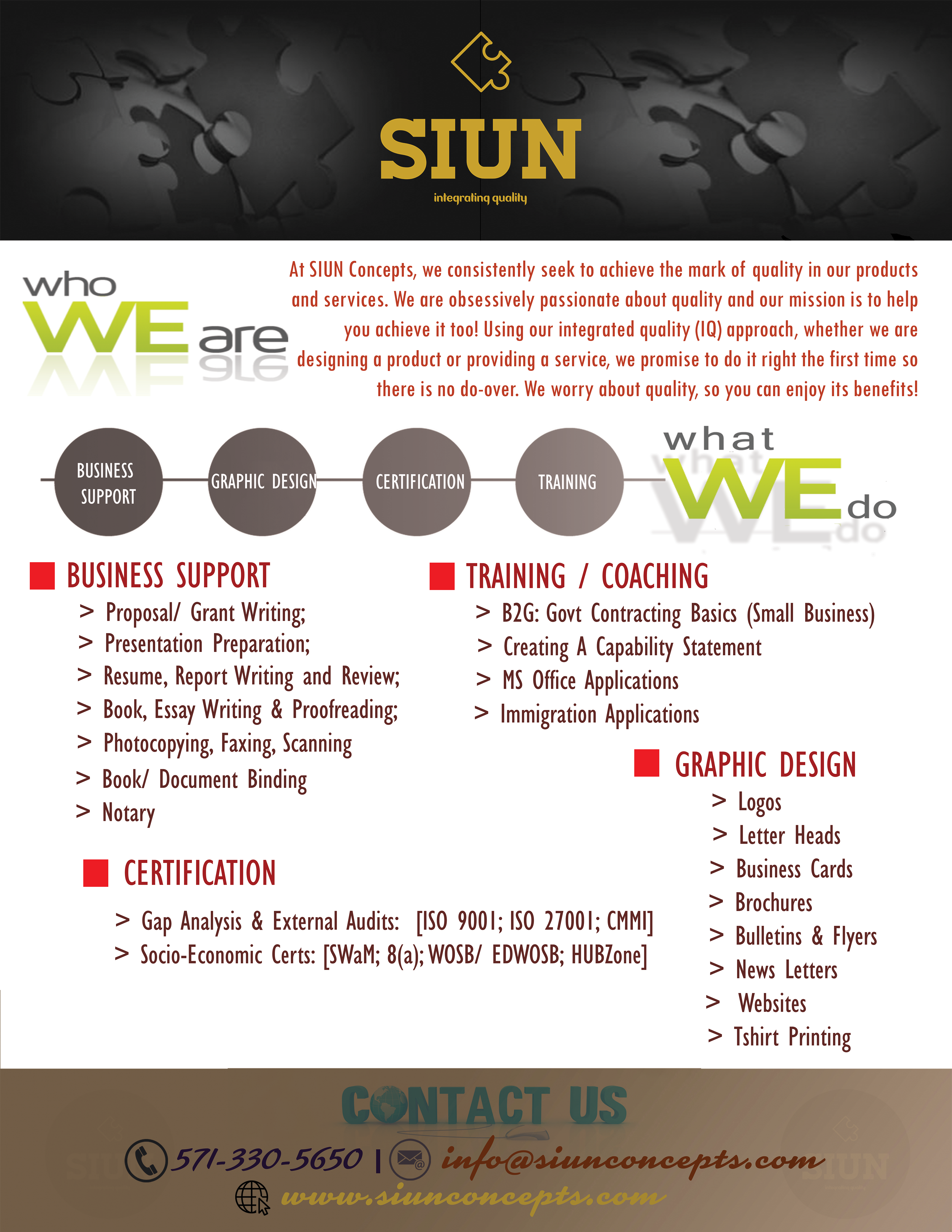 SIUN Concepts - Capability Brochure