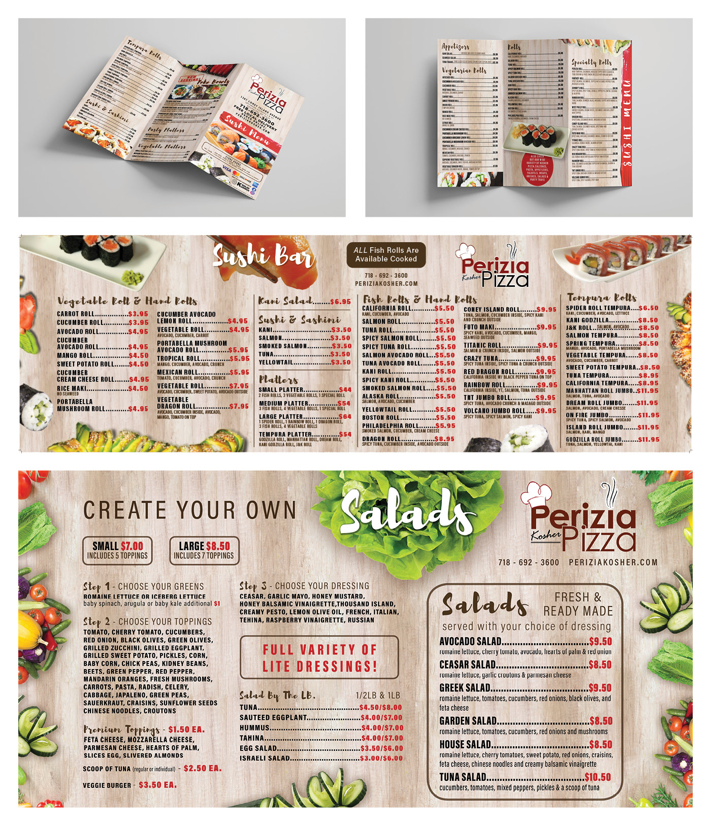 Nakricha Portfolio - restaurant table & sign menu's