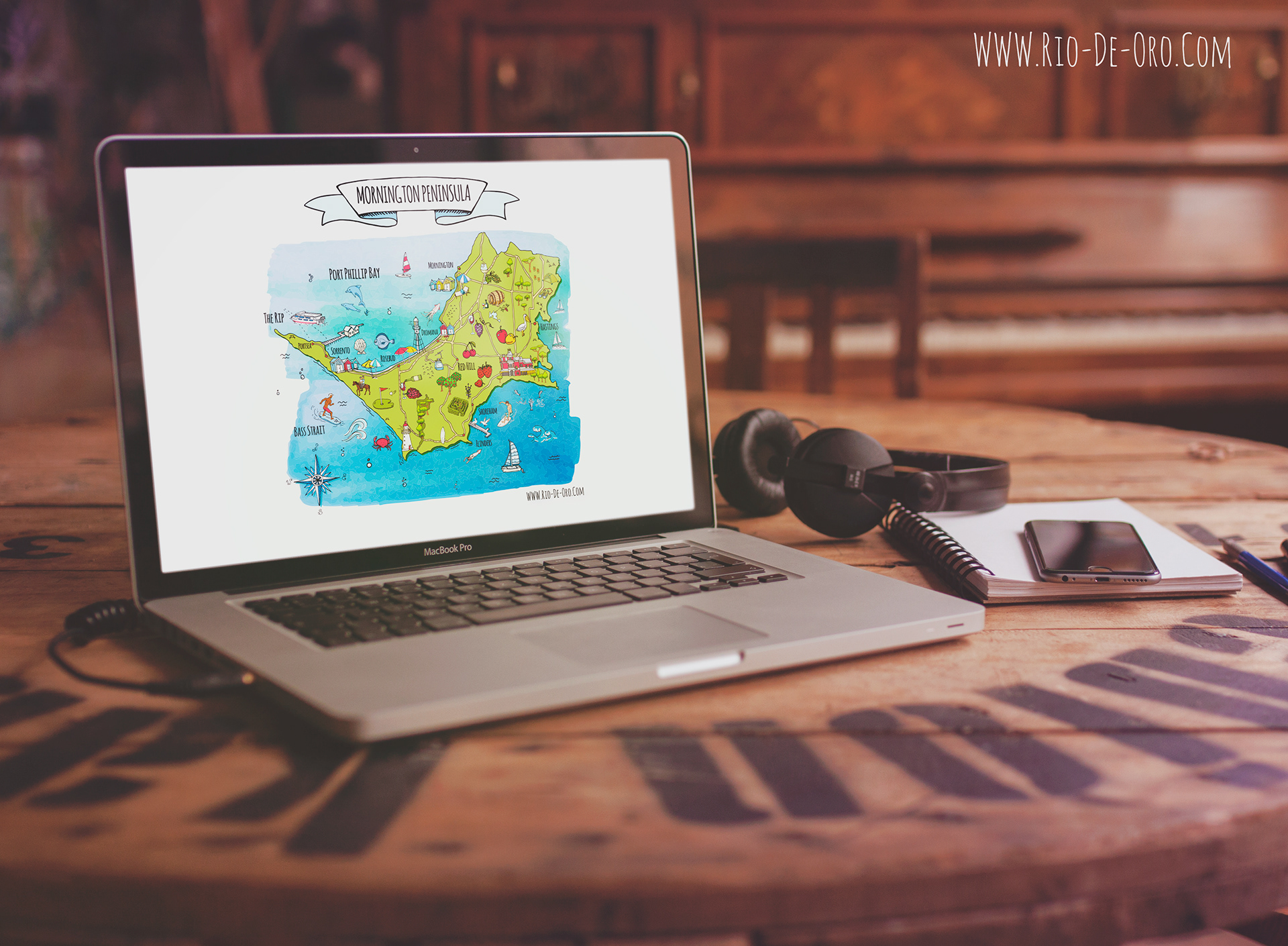 Natalia Pankina - Mornington Peninsula cartoon map