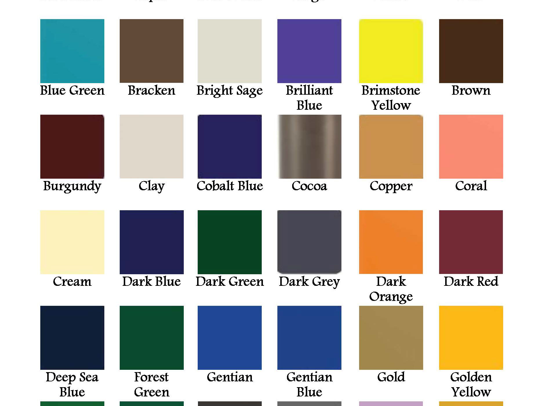 Chelle's Creations SA - Vinyl/Infusible Ink Color Charts