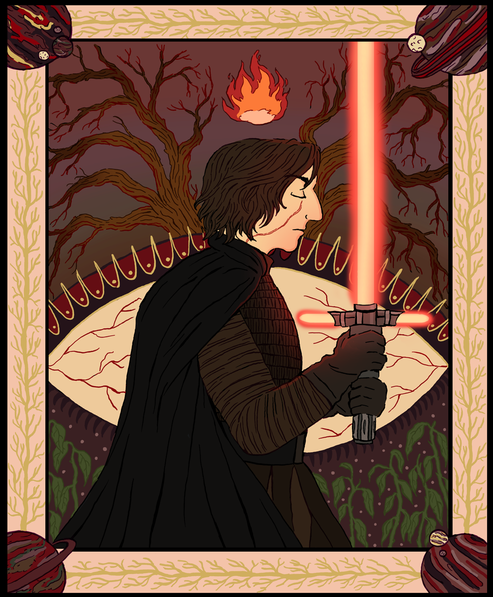 Nora Barry - light side/dark side illustration set