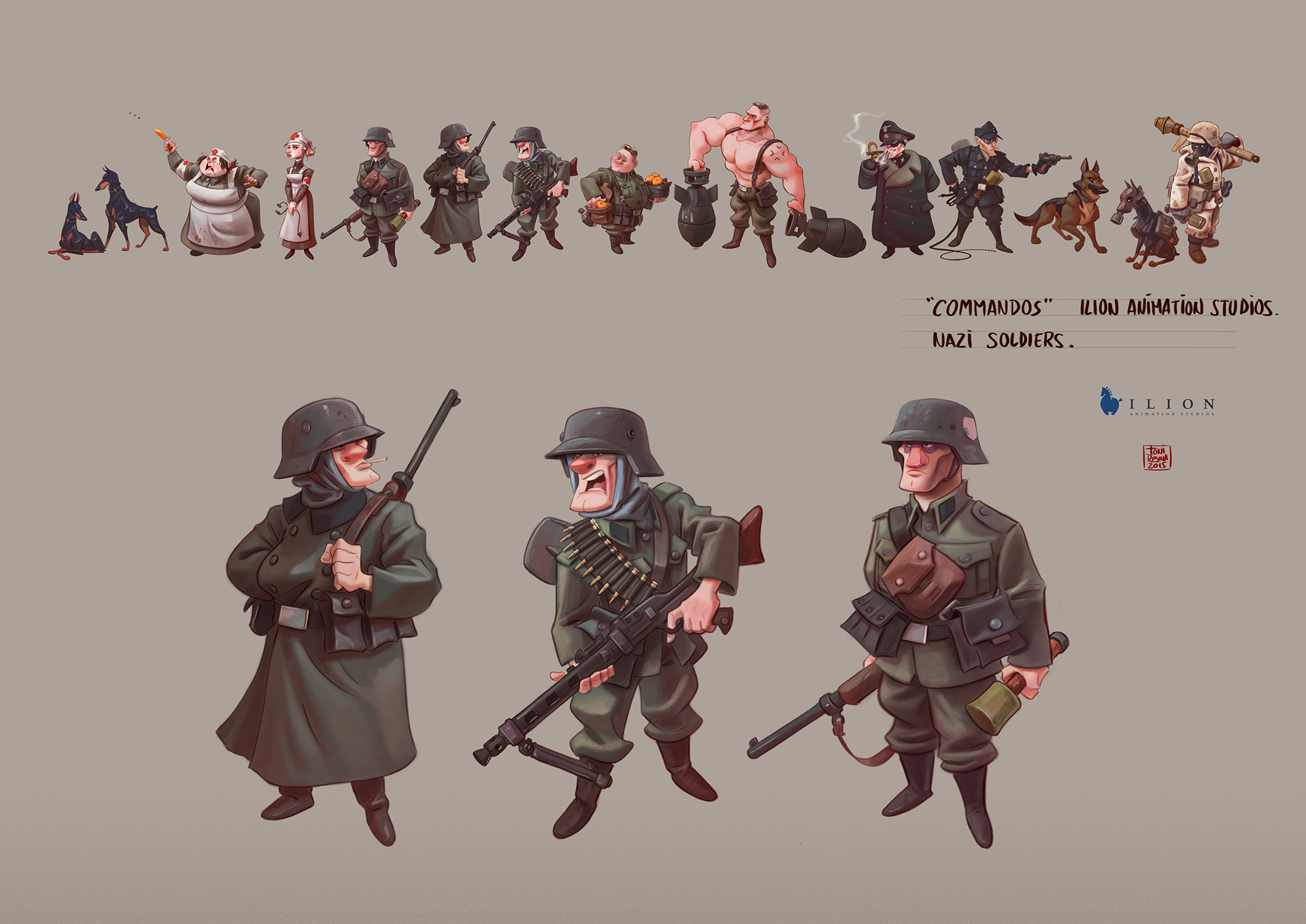 Toni Reyna - NAZI soldiers character design for a videogame