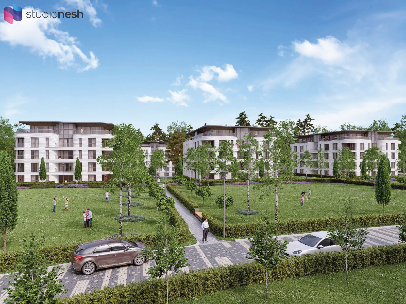 Studionesh - Longcross Court Residential, Crest Nicholson