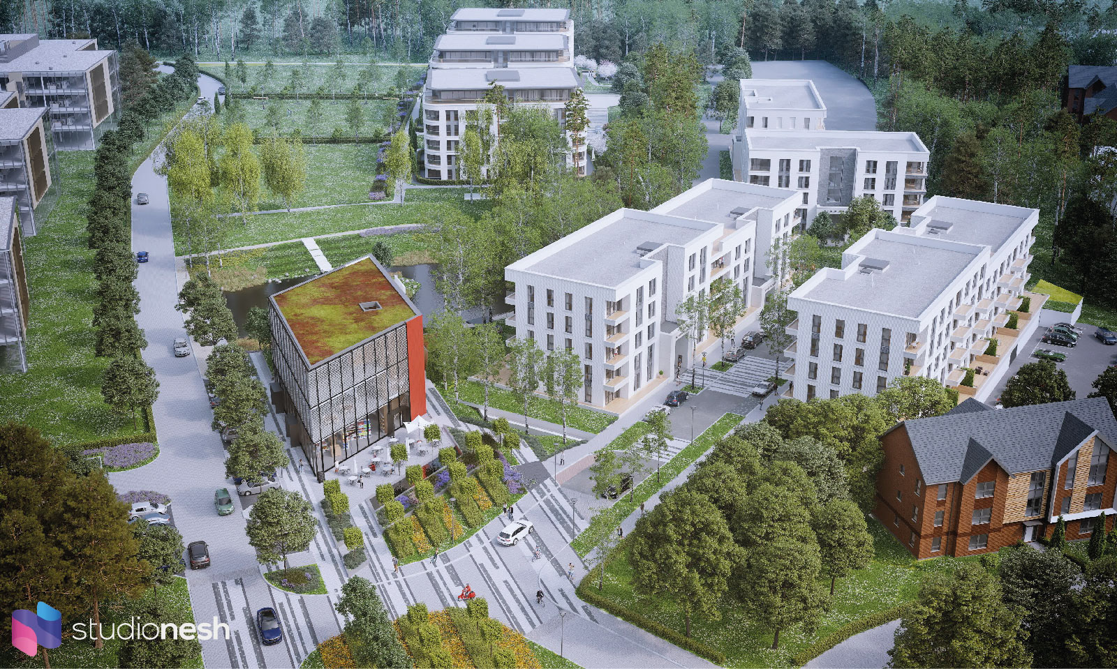 Studionesh - Longcross Court Residential, Crest Nicholson