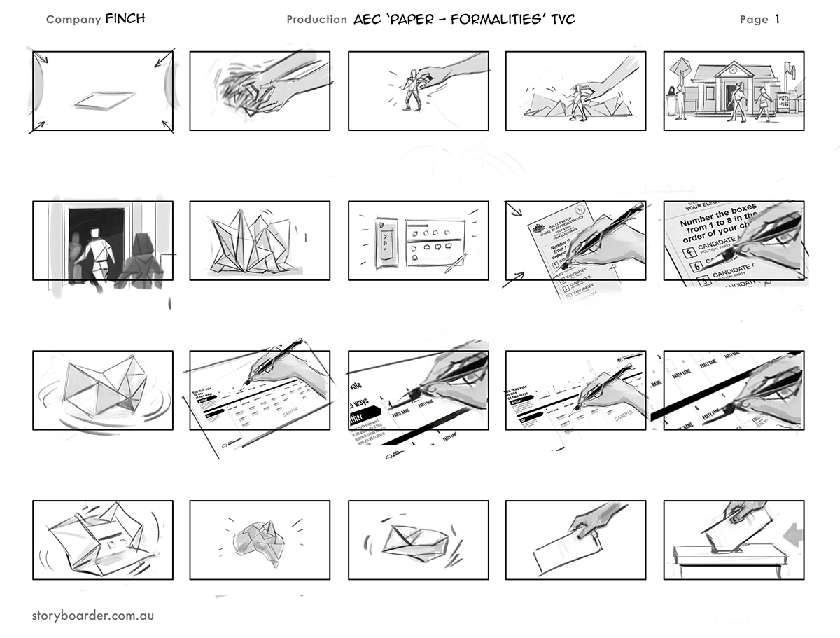 Maria Pena, Storyboard artist - Australian Electoral Commission Storyboards