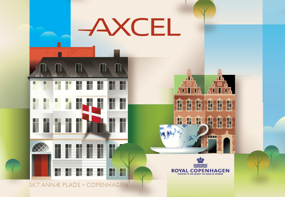 Mads Berg Illustration - Axcel company map
