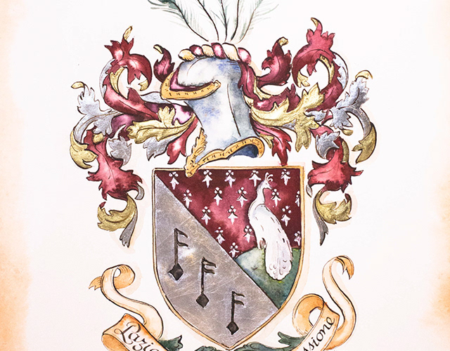 Hand painted family crests by Jamie Hansen - Family Crest for Kay