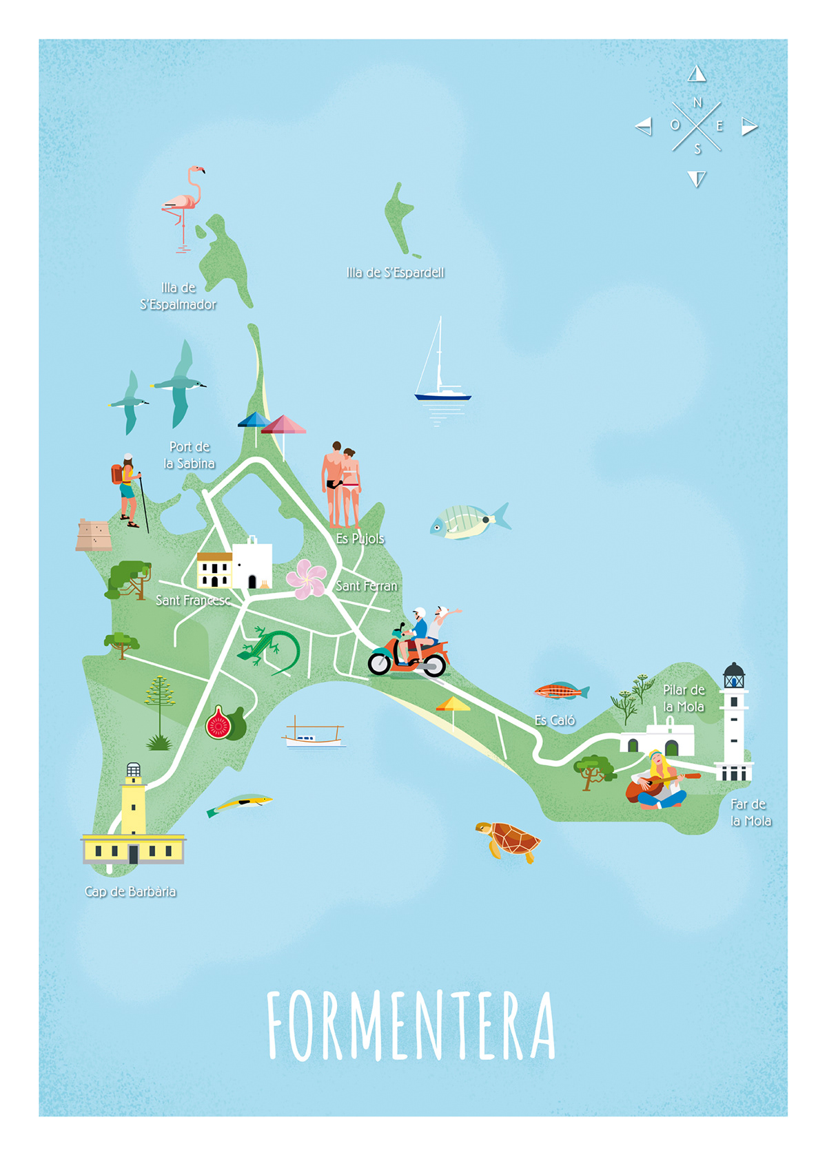 Ángel de Marcos López - Mapa Ilustrado de Formentera