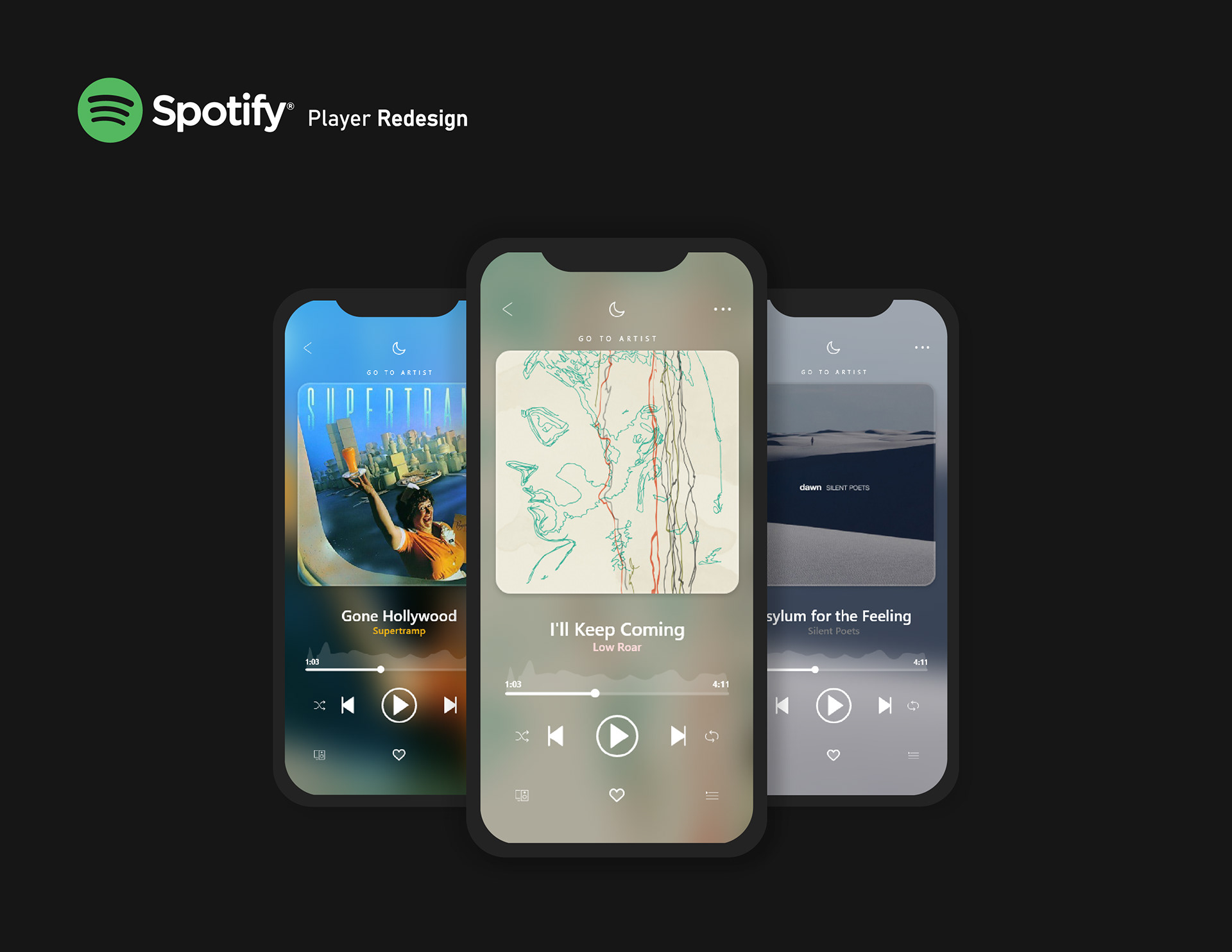 Matt Bisurgi - UX UI Designer - Spotify Player Concept Redesign